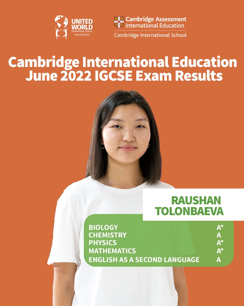 Cambridge International Education June 2022 IGCSE Results | United World International School